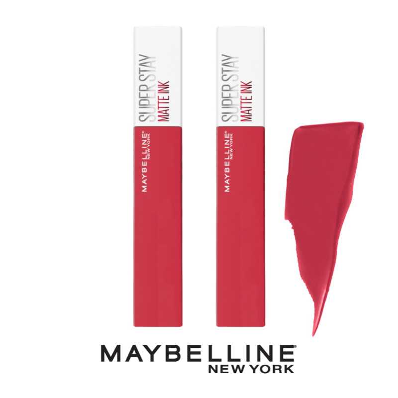 MAYBELLINE Superstay Matte Ink Liquid Lipstick 80 Ruler Double Pack ...