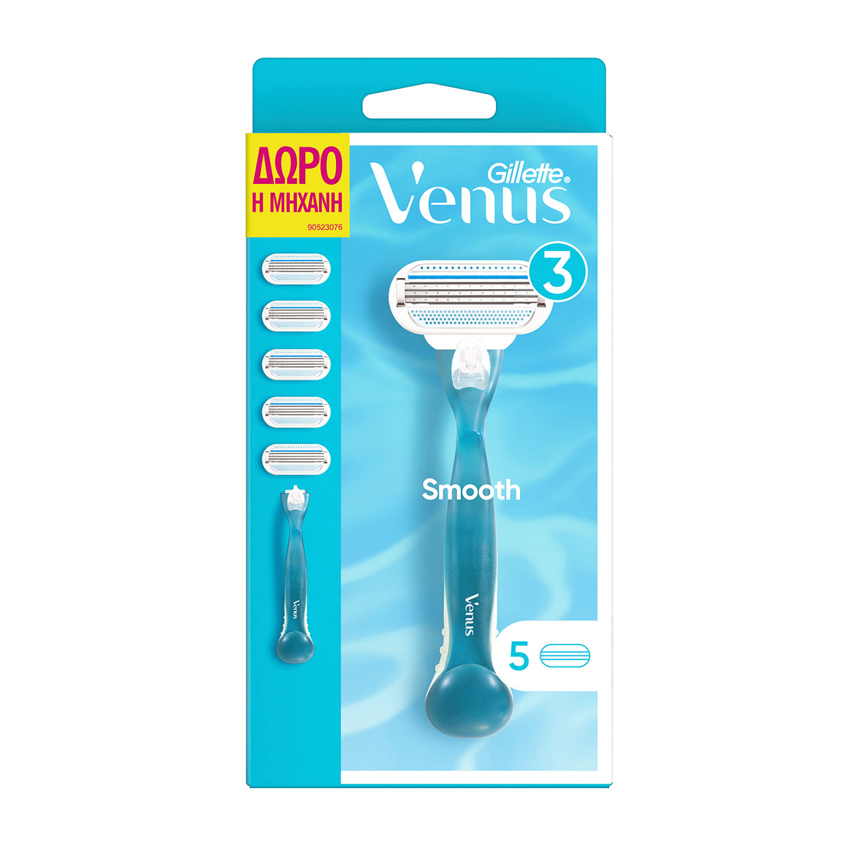 GILLETTE VENUS Venus Smooth Γυναικεία Ανταλλακτικές Κεφαλές Ξυρίσματος ...